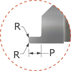 Standard-Grooving Tools-Face Grooving-Corner Radius